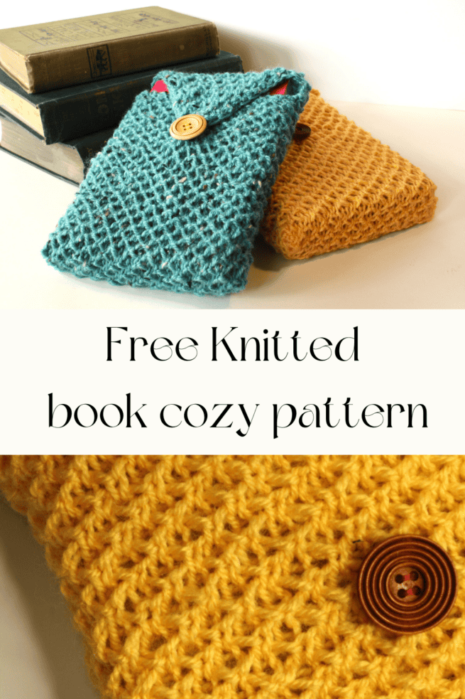 Easy knitted book cozy free pattern keep your books pristine