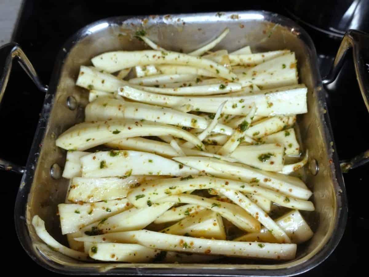 Amazing Roasted Parsnips with a Honey and Mustard Glaze
